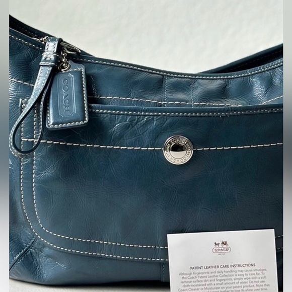 Coach | Bags | Coach With Tag Blue Leather Hobo | Poshmark